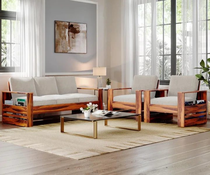 Bahamas Sheesham Wood Sofa Set – RozWood Arts